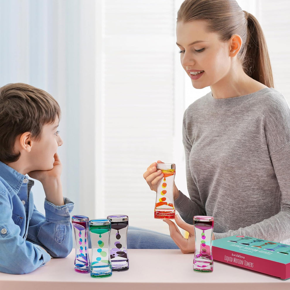 Pack of 5 Sensory Liquid Motion Timers – Sand Timers