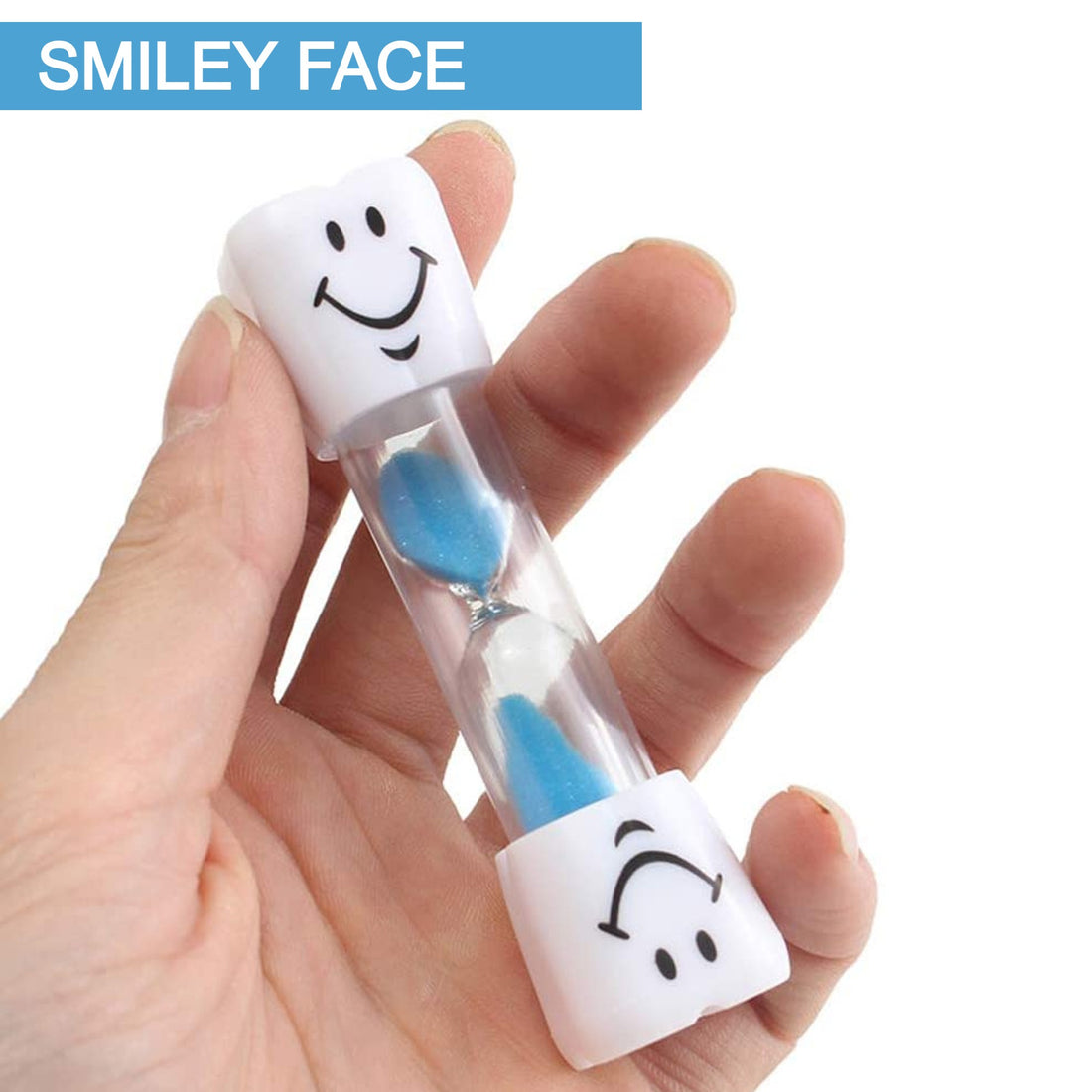 Tooth Brushing Sand Timers (2 Min Blue) with Smiley Face